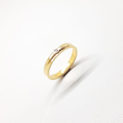 Promo Cincin Emas Asli 375 Pipih 1 Permata 2 Gram Cicil 0% 3x - Kota ...