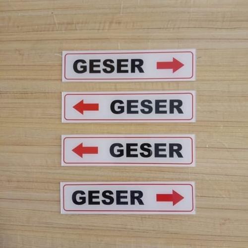 Jual SIGN AKRILIK GESER KANAN ATAU KIRI UK 4.5 X19.5CM K3 RAMBU SAFETY ...