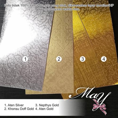 Jual Kertas Kado Fancy Paper Metalik Emas Silver Kinclong (Aten ...