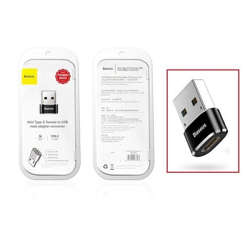 Jual Baseus Mini Type-C Female to USB Male Adapter Converter Original ...