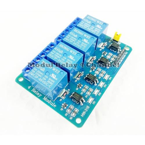 Jual Modul Relay optocoupler 4 Channel 5V - Kota Semarang - inverter ...