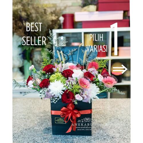 Jual Flower Box Bunga Asli Kotak Fresh Flowers Grand Opening Mothers ...