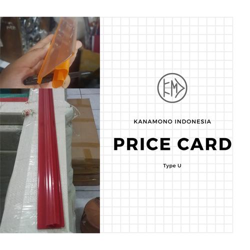 Jual Price Card / Price Tag Type U- Label Harga Rak Supermarket - Merah ...