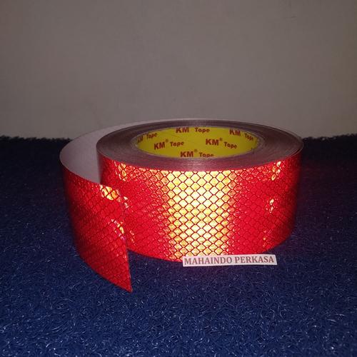 Jual Stiker Reflektor Diamond KM Tape / Sticker Reflective MERAH Non 3M ...
