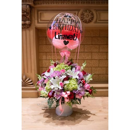 Jual Rangkaian Bunga Asli Balon Fresh Flower Balloon Ulang Tahun ...