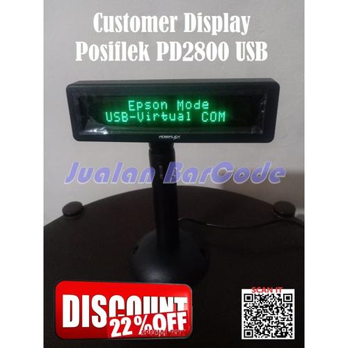 Jual CUSTOMER DISPLAY | POOL DISPLAY PD2800 | PD 2800 | PD-2800 USB ...