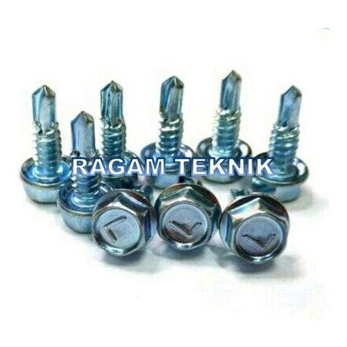 Jual Skrup Baja Ringan 12x20 Sekrup Baut Reng Roofing 12 x 20 Lion ...