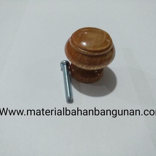 Jual Handle Laci Coklat Muda Bulat Lingkaran Pegangan Etalase Kayu ...