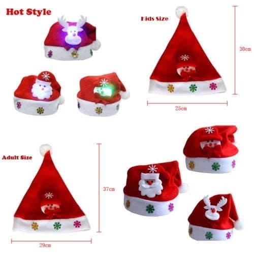 Jual TOPI SANTA CLAUS LED CHRISTMAS DEWASA - kijang, anak - Kota Depok ...