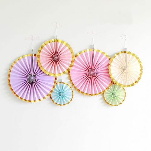 Jual PAPERFAN SET PAPER FAN SET POLOS FOIL ISI 6 PC PERLENGKAPAN PESTA ...