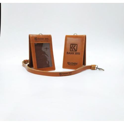 Jual Name Tag Saku ID Card Holder Kulit Asli Logo Bank BRI - Kab ...