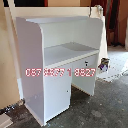 Jual Promo meja kasir,ukuran 80x50x75/120 custome kotak printer,colokan ...