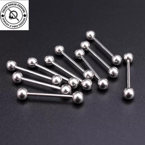 Jual Anting Barbell Lidah Stainless Steel - Anting Tindik Lidah Silver ...