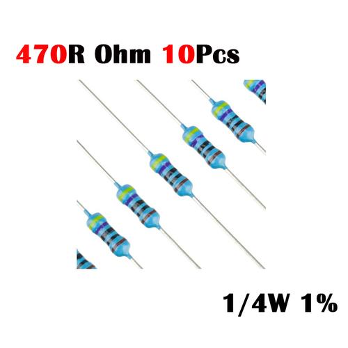 Jual Resistor 470R Ohm 470 R 470R Ohm 1/4W 1% Metal film 10x 10 pcs ...