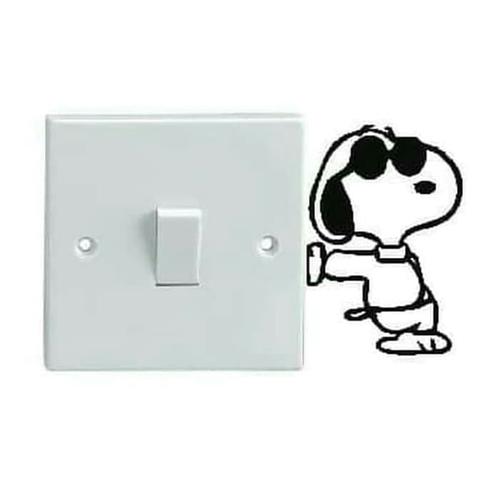 Jual Sticker Tombol Saklar Lampu Snoopy Style Wall Stiker Dingding ...