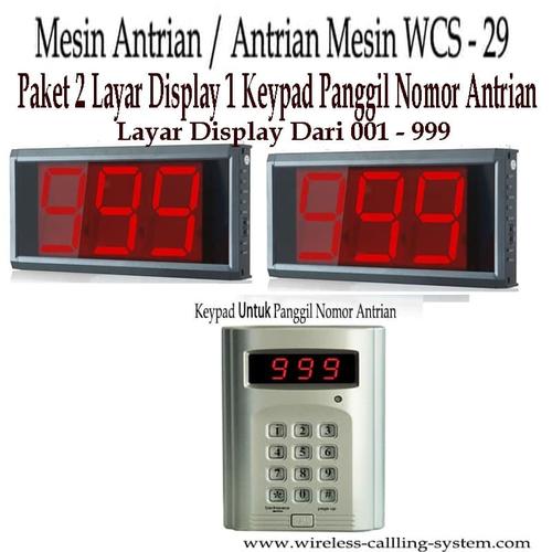 Jual Paket Mesin Antrian System 2 Display 1 Keypad Calling Button ...