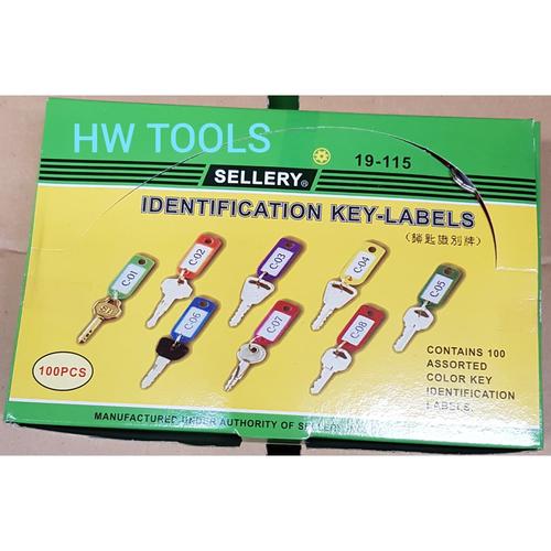 Jual IDENTIFICATION KEY LABELS 100 PCS / LABEL GANTUNGAN KUNCI 19-115 ...