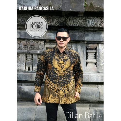 Jual Garuda Pancasila Kemeja Batik Pria Lengan Panjang by Dilan Batik ...