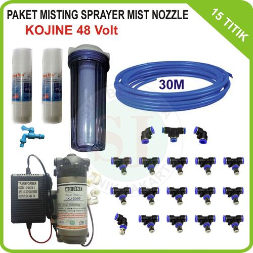 Jual Mesin Embun Walet Lengkap Set 15 Titik Nozzle Pompa Ko Jine 48V ...