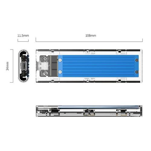 Jual Enclosure External M.2 NVME M2 SSD Case USB-C - Red - Jakarta ...
