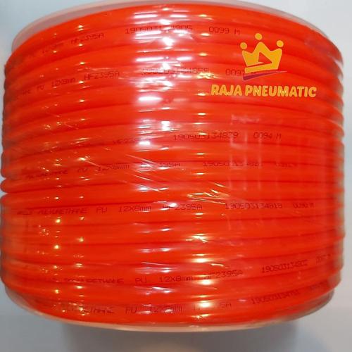 Jual SELANG ANGIN PNEUMATIC OD 12MM ID 8MM 1 ROLL 100M BAHAN PU ORANGE ...