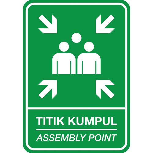 Jual RAMBU TITIK KUMPUL / ASSEMBLY POINT - 35X50CM SIGNAGE - Kota ...