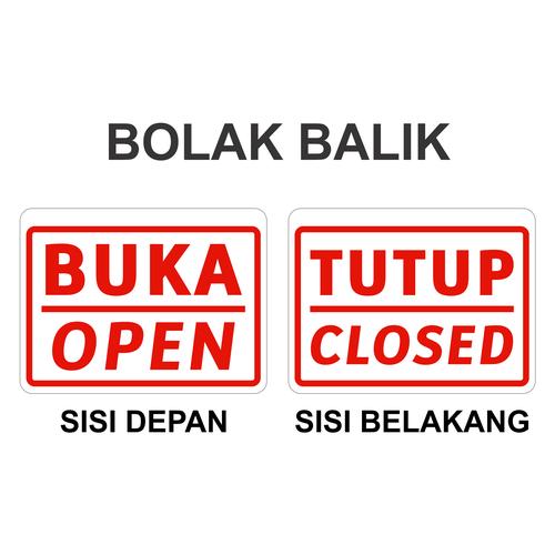 Jual Rambu / Sign Buka Tutup - Open Closed 20cm x 15cm Akrilik - Kota ...