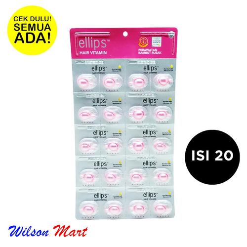 Jual ELLIPS ELIPS HAIR VITAMIN HAIR TREATMENT PINK ISI 20 CAPSULES ...