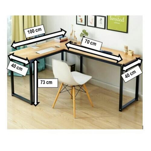Jual Meja Latel L Meja Kerja Meja Kantor Ukuran 100x70x40x73 Bahan ...
