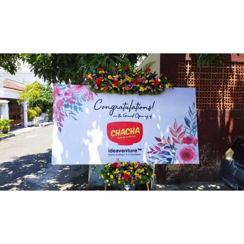 Jual Karangan Bunga Papan Printing Surabaya 2.2x1.2 Selamat-Pernikahan ...