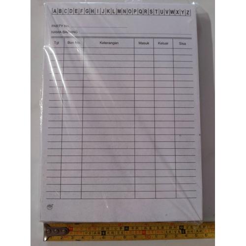 Jual Kartu Stok Persediaan Putih Kecil Stock Card - Kota Bandung - BUKU ...