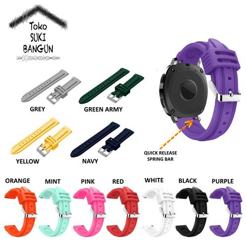 Jual 22mm QUICK RELEASE Tali Jam Rubber Strip Emboss Watch Band Strap ...