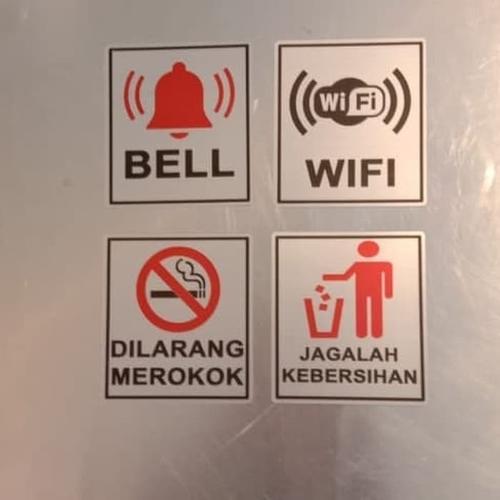 Jual SIGN LABEL K3 RAMBU SAFETY HARGA PERBUAH ANEKA SIGN UK 8.5X9.5CM ...
