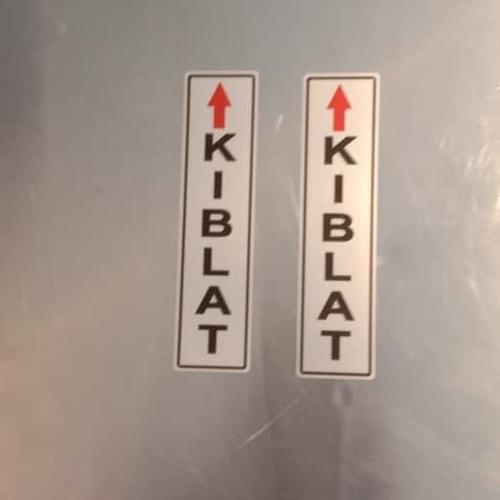Jual SIGN LABEL K3 RAMBU SAFETY KIBLAT UK 5X20CM Per buah - Jakarta ...