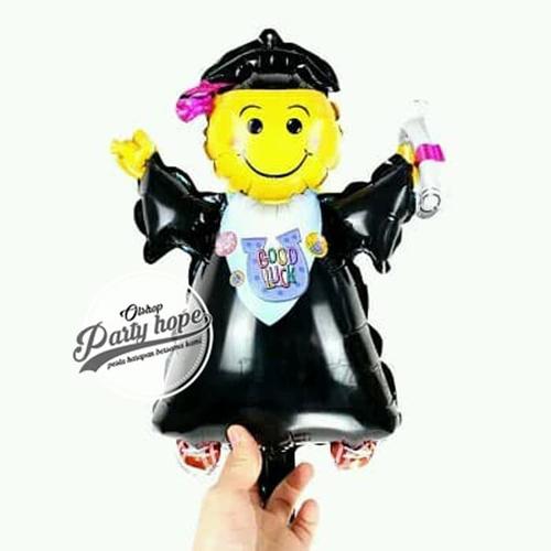 Jual balon foil wisuda badan / balon wisuda orang mini / balon ...
