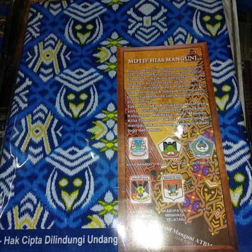 Jual Kain Batik Manado motif Hias Manguni Biru - Kota Manado - Tou ...