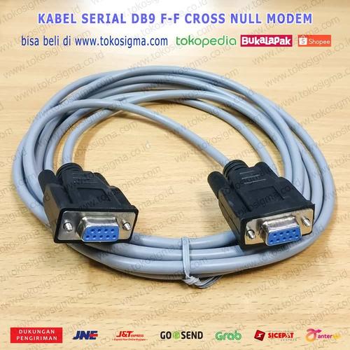 Jual KABEL SERIAL DB-9 RS-232 F-F FEMALE FEMALE 3 METER CROSS NULL ...