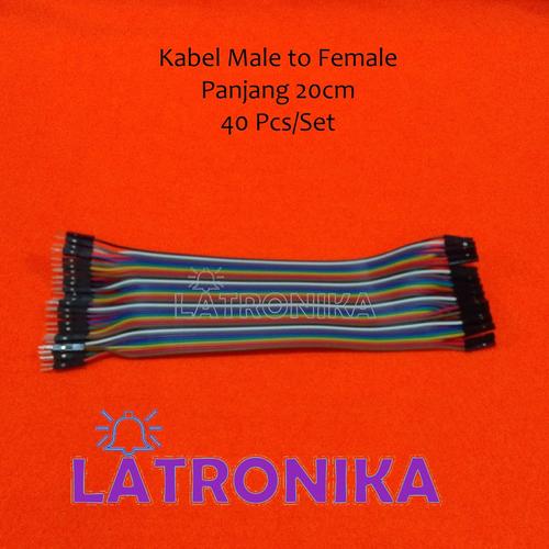 Jual Kabel Jumper Male to Female 20cm 40Pcs Dupont Arduino Breadboard ...