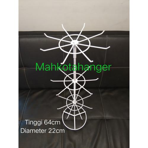 Jual Rak Display putar Matahari 3 susun gantungan aksesoris display ...