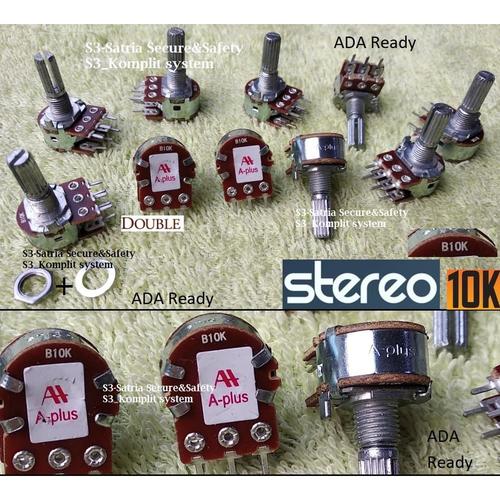 Jual Stereo 10K Potensiometer 10 K Kilo Potensio meter VR B10K Tune ...