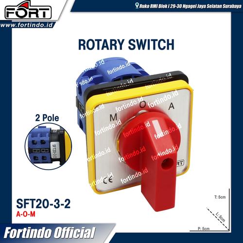 Jual Rotary Switch SFT20-3-2 SA16 A-O-M 2P MERK Fort Selector Saklar ...