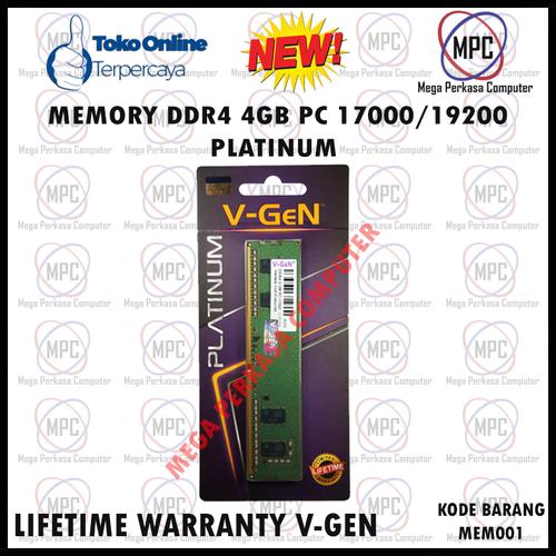 Jual Memory RAM Komputer VGEN V-GEN DDR4 4GB PC 17000/19200 Resmi ...