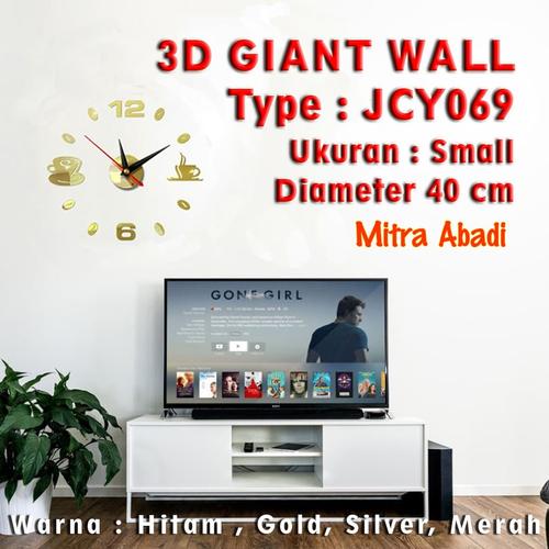 Jual Jam Dinding 3D Giant Wall Clock Size SMALL Tipe JCY 069 Diameter ...