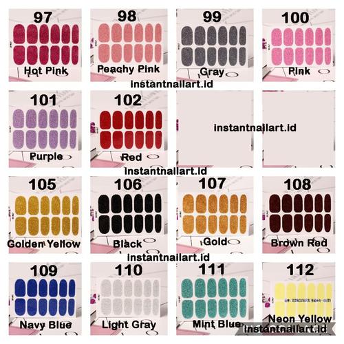 Jual STICKER-003 Stiker Kuku Tangan Nail Art Sticker Glitter Polos ...