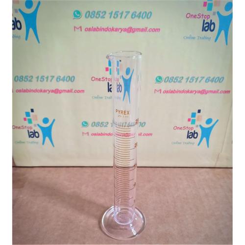 Jual Gelas ukur kaca 25 ML Measuring cylinder skala coklat PYREX ...