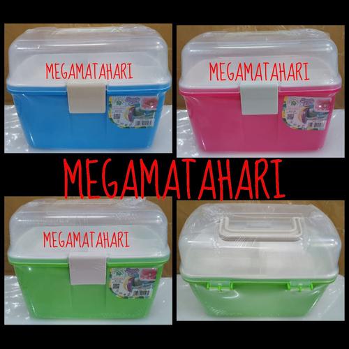 Jual Kotak / Box Beauty Case w tray 4128 Green Leaf - Jakarta Barat ...