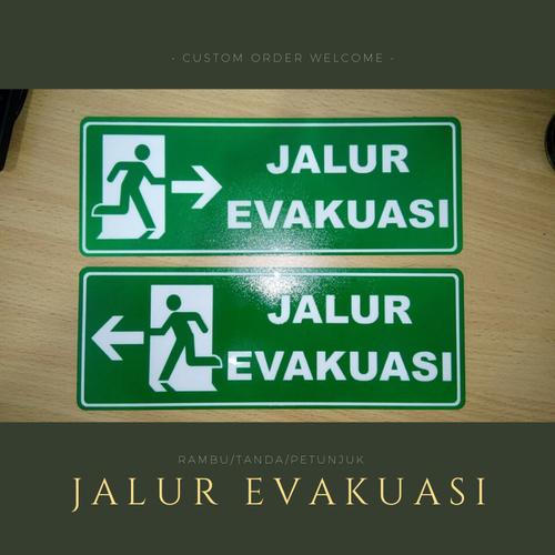 Jual (CUSTOM) Akrilik Rambu / Sign Jalur Evakuasi / Evacuation Route - Kab. Kebumen ...