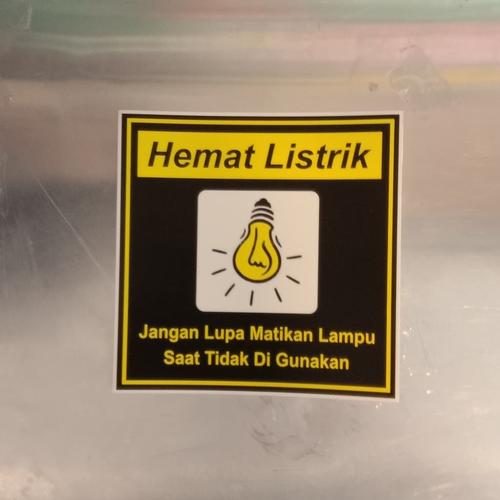 Jual SIGN STICKER K3 RAMBU SAFETY HEMAT LISTRIK UK 15X15CM HEMAT ...