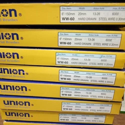 Jual Wire Brush Union WW 60 6" 150 mm / Sikat Kawat Piring Union WW60 ...