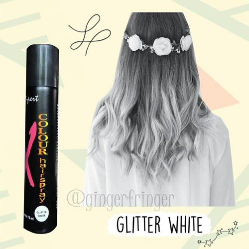 Jual Xpert Hair Spray Original Cat Rambut Semprot Warna Glitter White ...